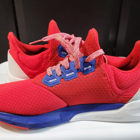 adidas | Shoes | Adidas Falcon Elite Red And Blue Sneakers With Sporty ...